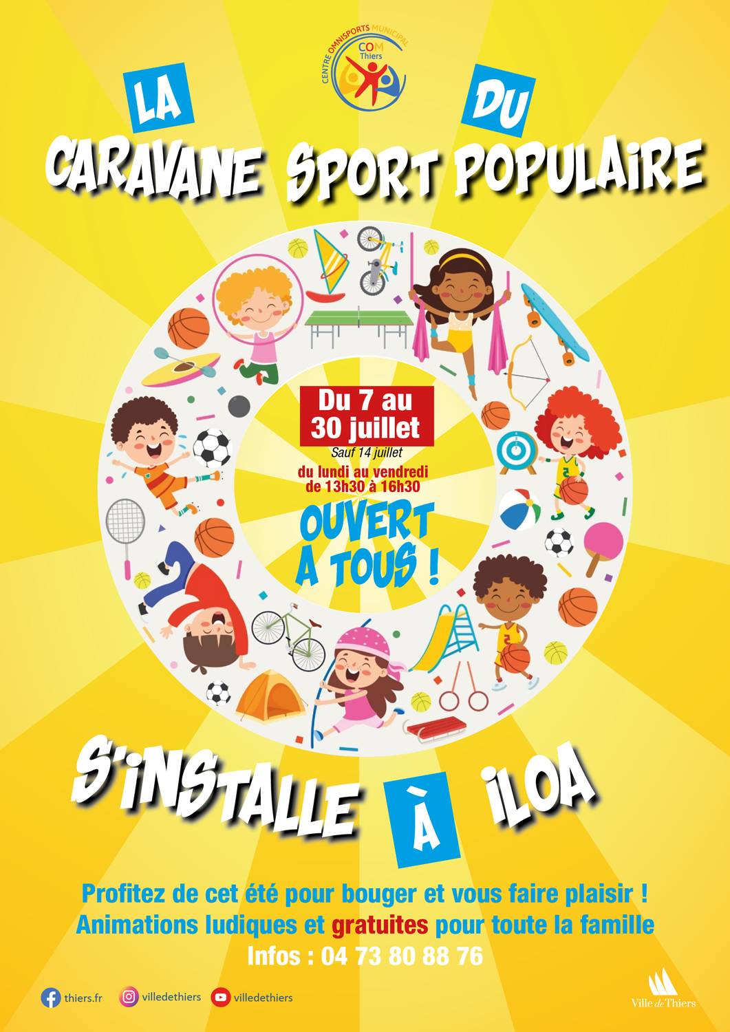 La caravane du sport populaire à Iloa - Ville de Thiers